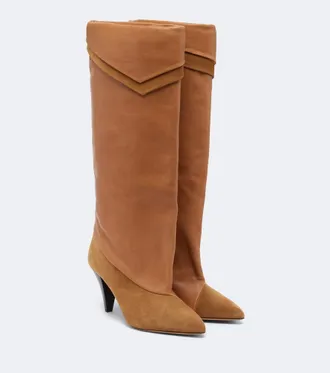 Isabel Marant Bottes Lezra en daim et cuir