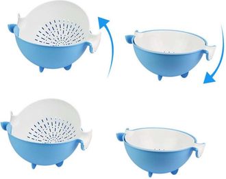 Cabilock Küchensieb Und Schüssel-set Großes Sieb Mit Schüssel Aus Pp Abnehmbarer Sieb-einsatz Für Spaghetti Nudeln Gemüse Salatblätter Obst Platzsparendes Desi
