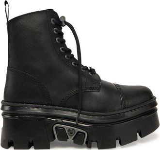 New Rock Schnürstiefel M-WALL083CCT-S11 Schwarz