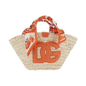 Dolce & Gabbana Femme, Sacs, Orange, Taille: ONE Size Coffa Maiolica Print