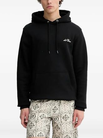Les Deux Hoodie mit Palmenstickerei - Schwarz
