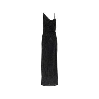Self Portrait Rhinestone Draped Gown - - Dresses - Damen - Schwarzk - S