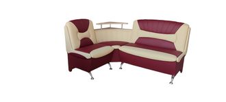 Rodnik Eckbank Arabika Essecke Sitzbank Bordeaux-beige weinrot Kunstleder mit Ablage und Stauraum