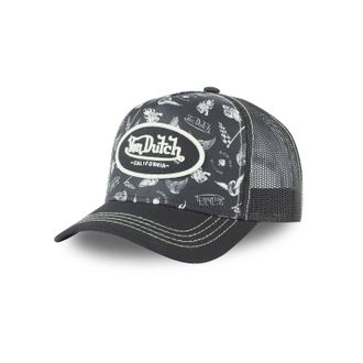 Von Dutch Tracker Kappe Herren Bequem, Cap Herren, T&auml;towieren, Anti-Schweiss, Schwarz-Weiss, Einheitsgr&ouml;&szlig;e