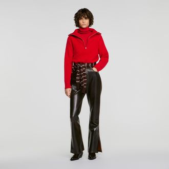 Sandro Strickpullover mit Troyer-Kragen