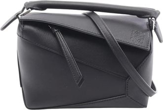 Loewe 2010-2025 Mini Calfskin Puzzle Edge satchel - Schwarz
