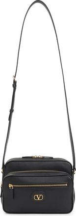 Valentino Garavani Homme, Sacs, Noir, Taille: ONE Size Sac bandouli&egrave;re Antibes en cuir de veau