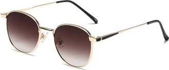 Generic Lunettes De Soleil Rondes En Métal For Femmes, For La Plage, Les Vacances, Les Hommes, Les Sports De Plein Air, La Conduite Et Les Fêtes(Brown)