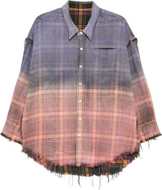 R13 Femme, Blouses et Chemises, Multicolore, Taille: 34 FR Reversible Shredded Seam Drop Neck Shirt