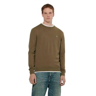 Scotch & Soda Mens Seasonal core-Viscose Regular fit Crewneck Sweater, Golden Brown, XL
