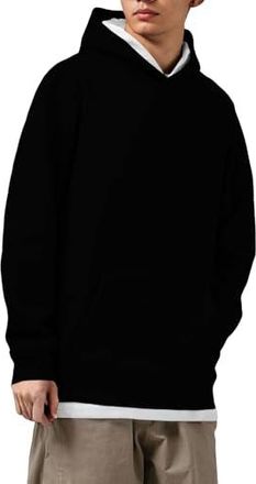 Generic Sweat &agrave; capuche uni l&eacute;ger pour homme automne hiver tendance d&eacute;contract&eacute; manches longues surdimensionn&eacute; coupe ample confortable v&ecirc;tements pour entra&icirc;ne