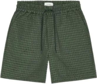 Les Deux Homme, Shorts, Vert, Taille: XL Check Seersucker Shorts