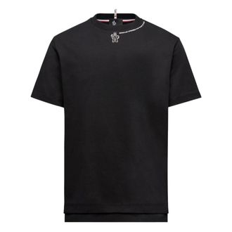 Moncler Homme, Tops, Noir, Taille: XL T-shirt imprim&eacute; &agrave; col rond
