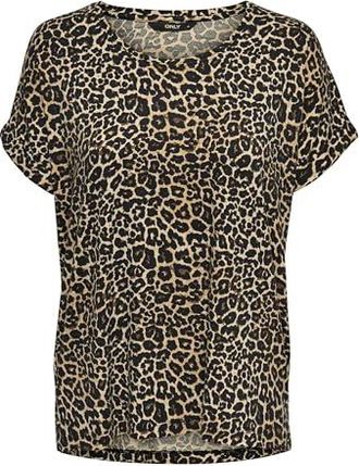 Only Only Femme Female Top Onlmoster T-Shirt, Multicolore (Black AOP : Leo AOP), XS EU