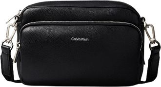 Calvin Klein Femme, Sacs, Noir, Taille: ONE Size Sac Bandouli&egrave;re Appareil Photo Logo Relief