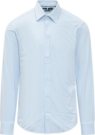 HUGO BOSS Homme, Chemises, Bleu, Taille: M Chemise regular fit en tissu performant stretch structur&eacute;