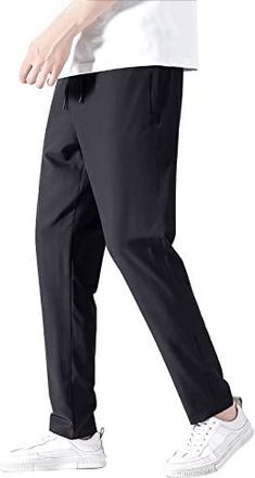 Generic Pantalon de jogging en coton pour homme - Pantalon de survêtement décontracté - Coupe ajustée - Long avec cordon de serrage imprimé - Pantalon de fitn