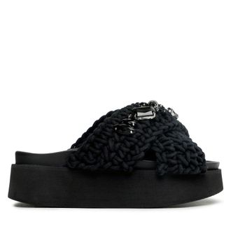 INUIKII Pantoletten Inuikii Woven Stones 70103-106 Schwarz