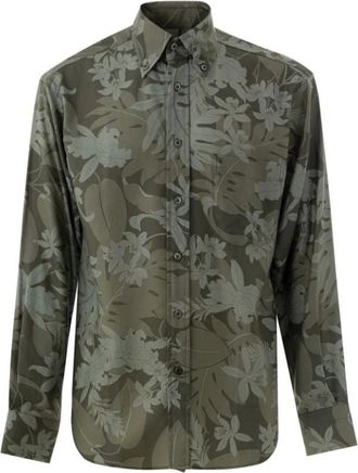 Tom Ford Homme, Chemises, Vert, Taille: S Chemise Boutonn&eacute;e Keith