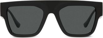 Versace Sonnenbrille mit eckigem Gestell - Schwarz