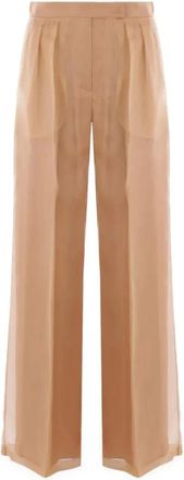 Max Mara Femme, Pantalons, Beige, Taille: 38 FR Wide Pantalons
