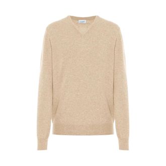 Malo V-Ausschnitt Pullover - - Knitwear - Herren - Beige - 4XL