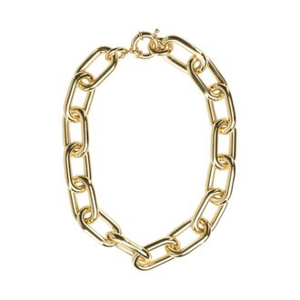 Federica Tosi Femme, Accessoires, Jaune, Taille: ONE Size Collier Minimaliste en Or Design Lin&eacute;aire