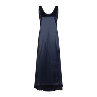 Off-white Satin Backless Midi Dress - - Nightwear & Lounge - Damen - Blau - M