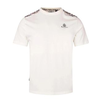 Aquascutum Club Check Details Tee Wei&szlig; - - Tops - Herren - Wei&szlig; - M