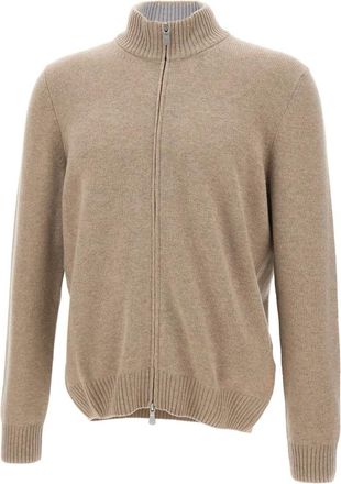 Gran Sasso Homme, Pulls, Beige, Taille: L Gilet Zippé