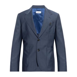 Versace Wollblazer mit Einzelschlitz - - Jackets - Herren - Blau - 2XL