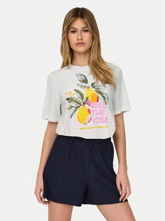 Only T-Shirt Bilins 15320615 Weiß Regular Fit