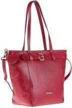 Pierre Cardin Sac &agrave; bandouli&egrave;re pour femme en cuir v&eacute;ritable Made in Italy 42x30x16 cm 55104, Rubis, Taille unique