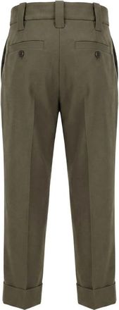 Brunello Cucinelli Wool Trousers - Green
