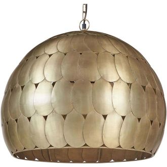 Beliani Beliani - Lampe Pendante Plafond Suspension en M&eacute;tal Cuivr&eacute; et Forme de Cloche Harangi