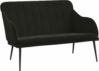 vidaXL Banc Noir 110x76x80 cm Velours