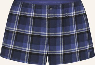 SKIMS Skims Schlafshorts Flannel Aus Flanell blau