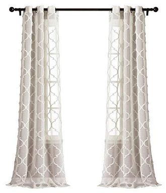 Lush Décor Avon Fenstervorhang, 213,4 x 96,5 cm, Beige