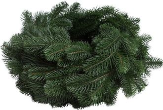 Botanic-Haus künstlicher Tannenkranz Karpaten auf Drahtring, beidseitig gebunden, Durchmesser 40 cm, Farbe: dunkelgrün