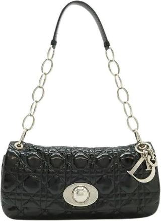 Dior Sac bandouli&egrave;re en cuir Pre-owned - Femme - Pre-owned - Noir - Taille: ONE Size