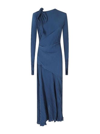 Victoria Beckham Knielanges Kleid - Blau