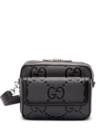 Gucci Kuriertasche aus Leder - Grau