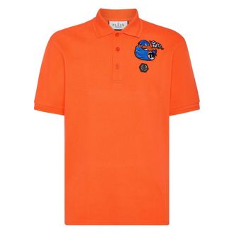Philipp Plein Homme, Tops, Orange, Taille: XL Polo shirt SS Duck Chest