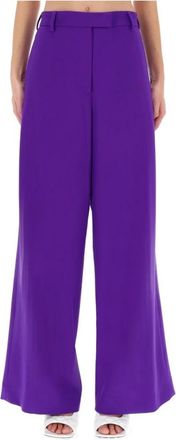 Dries Van Noten Femme, Pantalons, Violet, Taille: 38 FR Pantalon Large Taille Haute