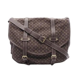 Louis Vuitton Pre-owned Saumur XL Monogram Mini Lin Canvas Leather Shoulder Bag - - Pre-owned - Damen - Braun - ONE SIZE