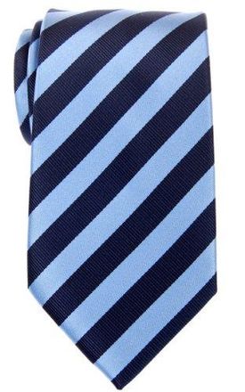 Retreez Cravate pour homme en microfibre tiss&eacute;e &agrave; rayures r&eacute;gimentales exquises - Bleu - Taille Unique
