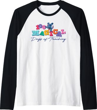 Disney Stitch 100 Magical Days of Teaching 100th Day School Raglan