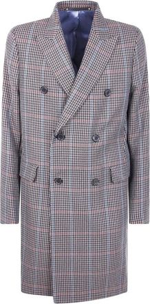 Paul Smith Homme, Manteaux, Multicolore, Taille: XL Manteau crois&eacute; ajust&eacute; Paul Smith