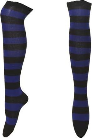 Generico Chaussettes hautes au genou ray&eacute; style sportif pour femme (2 paires), Sock 20, Taille Unique