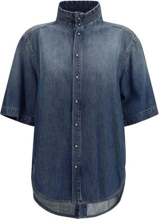 Darkpark Darkpark, Femme, Blouses et Chemises, Bleu, Taille: 38 FR Chemise d&eacute;contract&eacute;e en denim boutonn&eacute;e